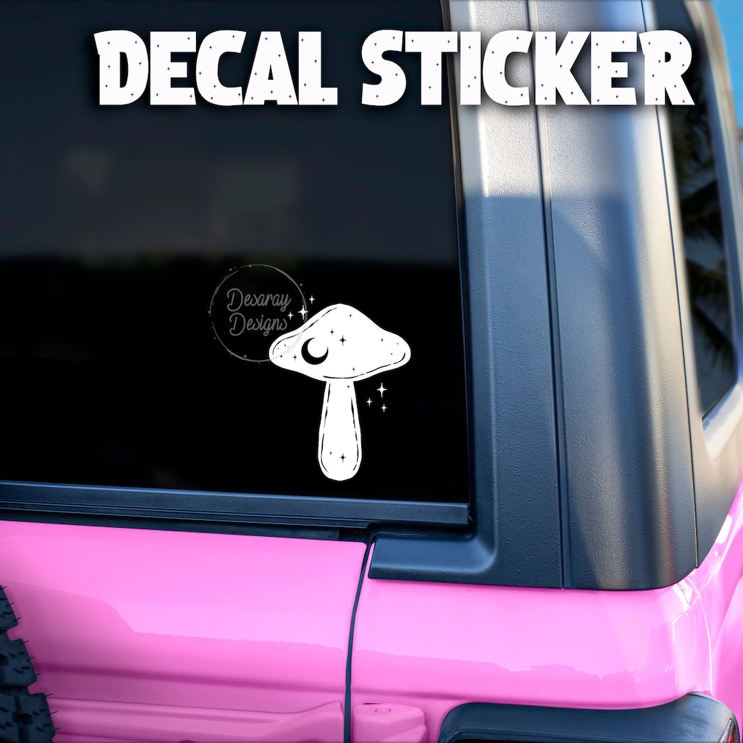 Mushroom Decal Sticker - Magic Mushroom Decal - Vinyl Decal Sticker ...