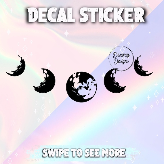 Moon Phase Decal Sticker Car Decal Decal Sticker Vinyl | Etsy