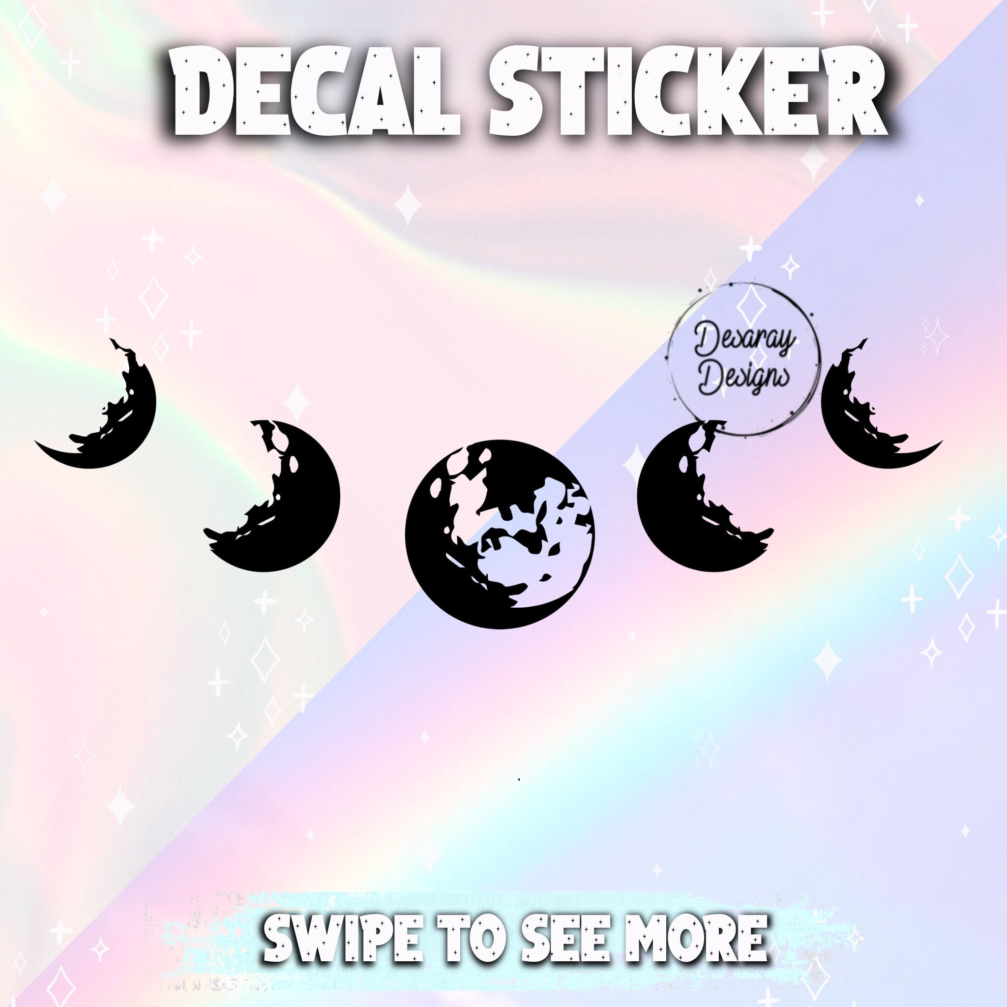 Moon Phase Decal Sticker Car Decal Decal Sticker Vinyl | Etsy