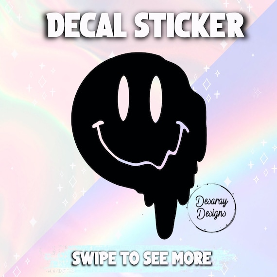 Smiley Face Decal Sticker Car Decal Decal Sticker Vinyl | Etsy