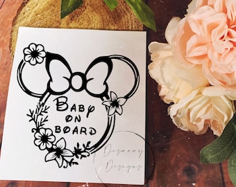 Baby Inside Car Decal Surf Baby Inside Car Sticker - Etsy