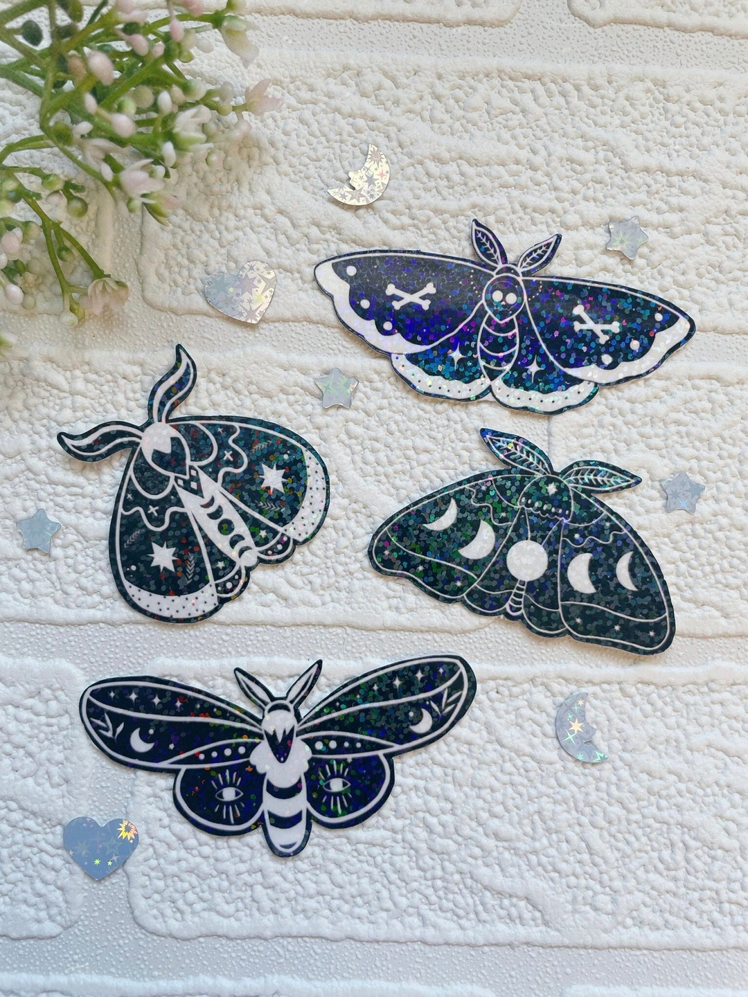 Moth Stickers - Stickers - Waterproof Stickers - Lunar Stickers ...