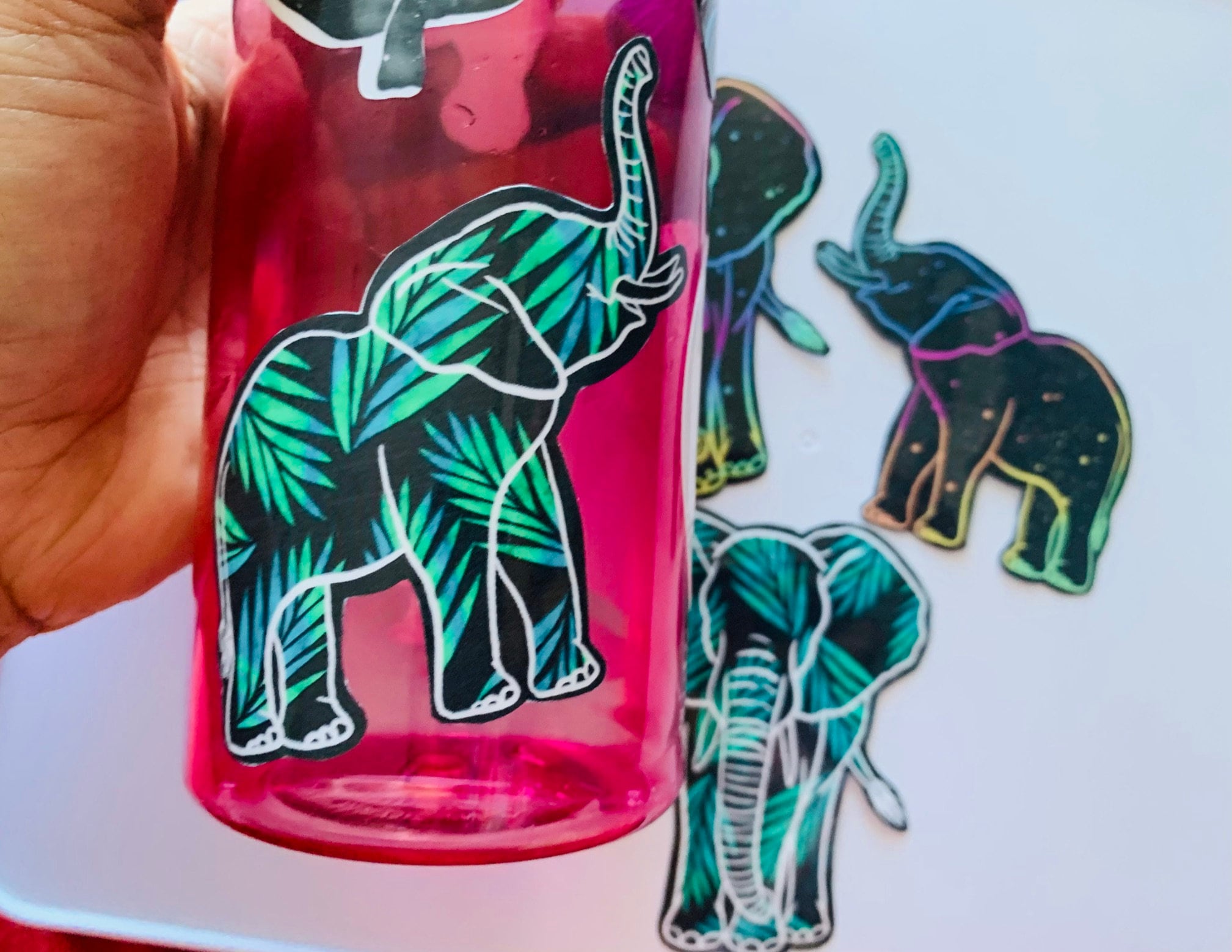 Elephant stickers stickers waterproof stickers tropical | Etsy