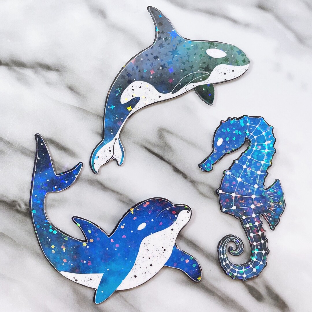 Ocean Stickers - Waterproof Stickers - Whale Stickers - Dolphin Sticker ...