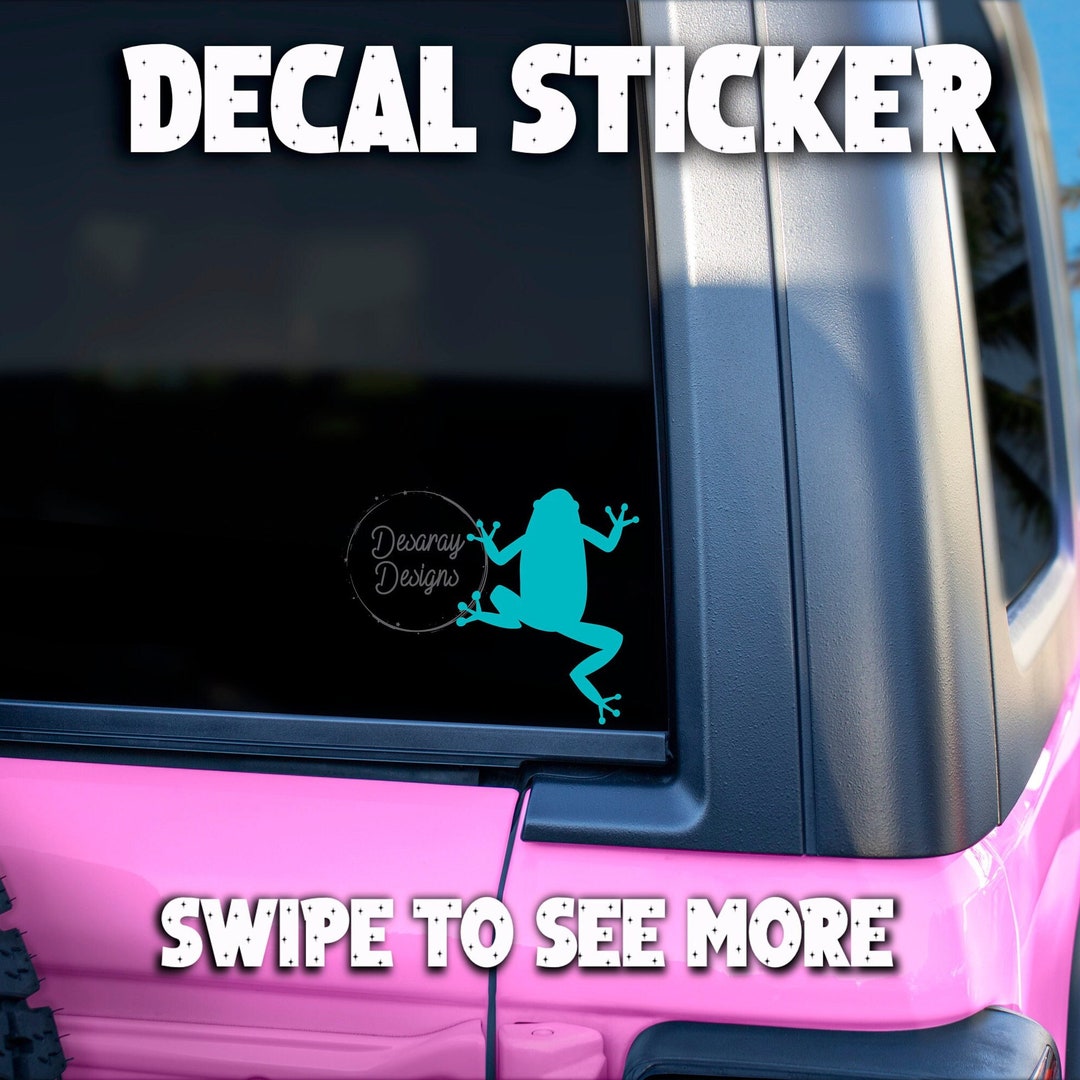 Frog Decal Sticker - Frog Decal - Vinyl Decal Sticker - Car Decal ...