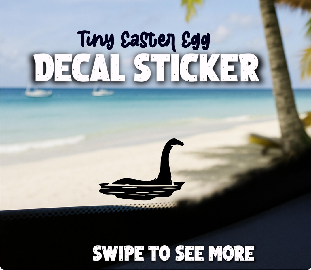 Tiny Loch Ness Monster Decal Stickers - Easter Egg Car Decal Sticker ...