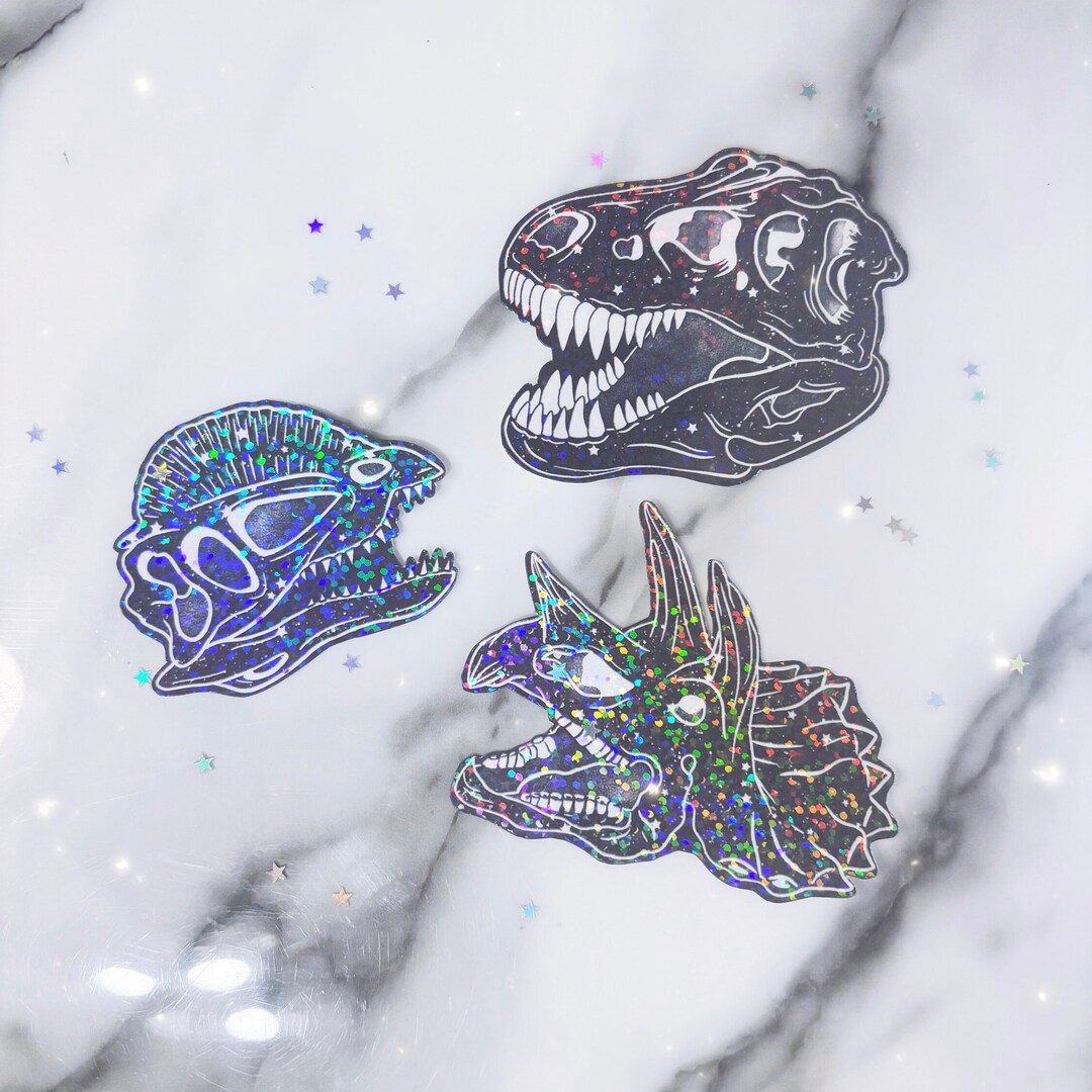 Dino Skull Stickers - Stickers - Lunar Stickers - Dinosaur Sticker ...