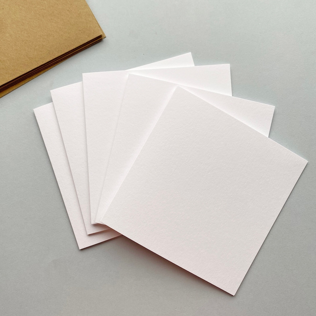 Square Card Blanks With Recycled Kraft Envelopes: DIY Card Set - Etsy