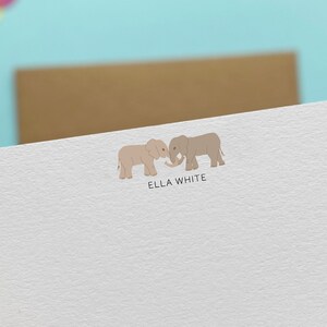 Elephant Note Cards for Kids,personalised Thank You Notes, Flat Note ...