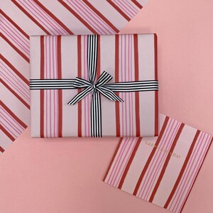 Red and Pink Striped Wrapping Paper - Cute Wrapping Paper, Stripy Gift ...