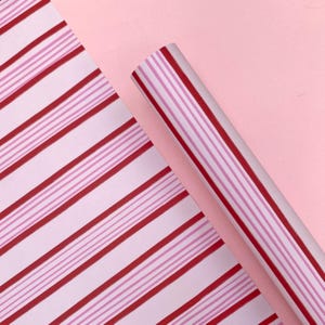 Red and Pink Striped Wrapping Paper - Cute Wrapping Paper, Stripy Gift ...