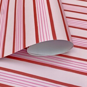 Red and Pink Striped Wrapping Paper - Cute Wrapping Paper, Stripy Gift ...