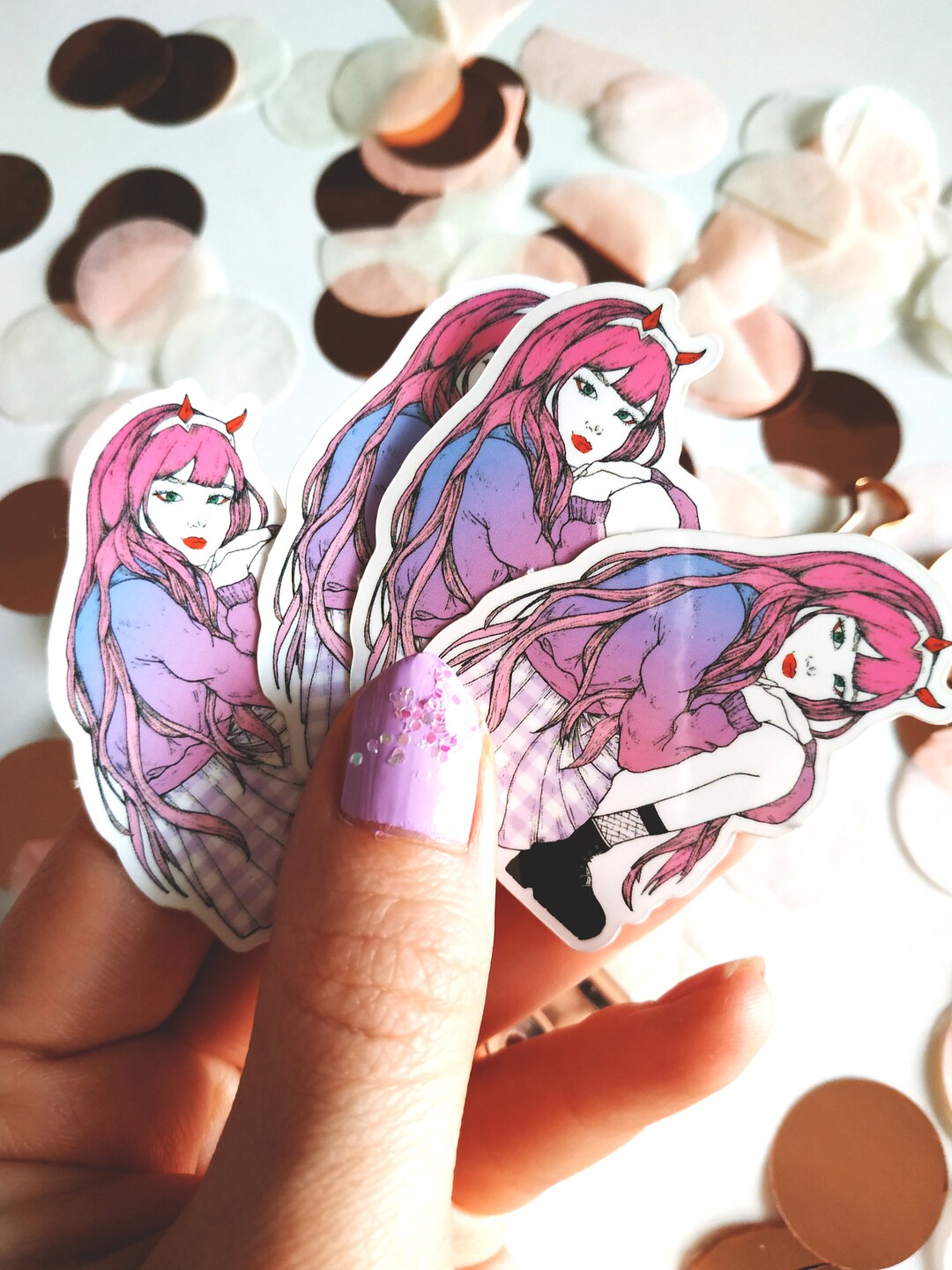 Zero Two Sticker Darling in the Franxx Decal Anime Sticker - Etsy UK