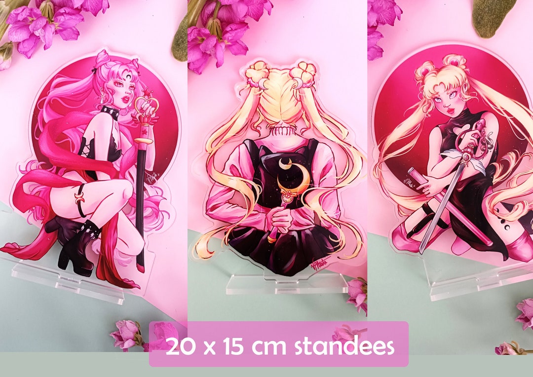 Standees Sailor Moon & Black Lady, Acrylic Figures Sailor Moon and ...