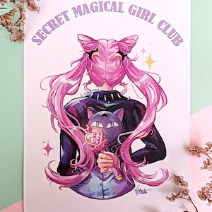 Print Black Lady Magical Girl Club, Wicked Lady Illustration, Chibiusa ...