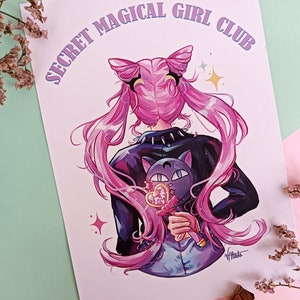 Print Black Lady Magical Girl Club, Wicked Lady Illustration, Chibiusa ...