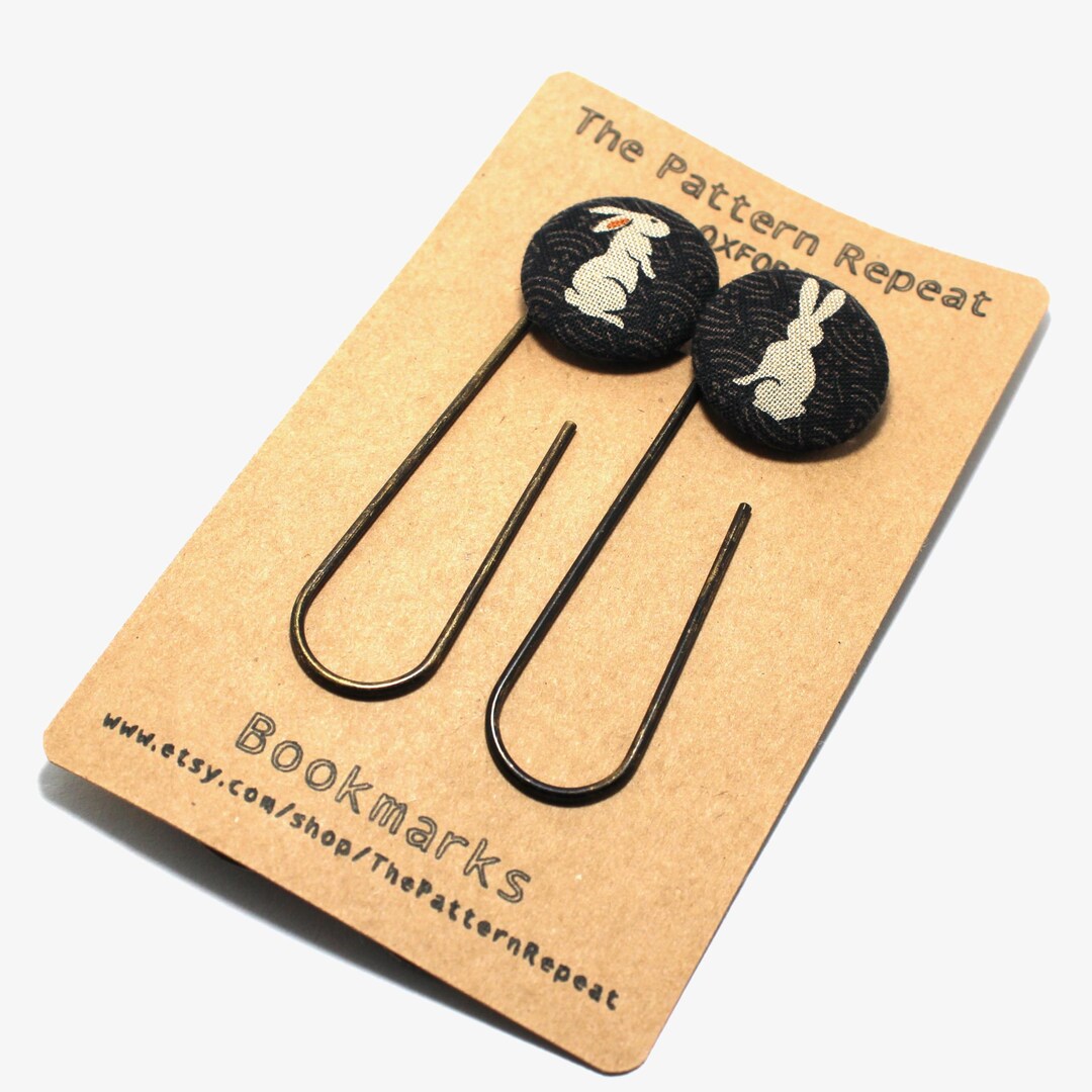 Rabbit Bookmarks, Fabric Bookmarks, Button Bookmarks, Bookmarks, Fabric ...