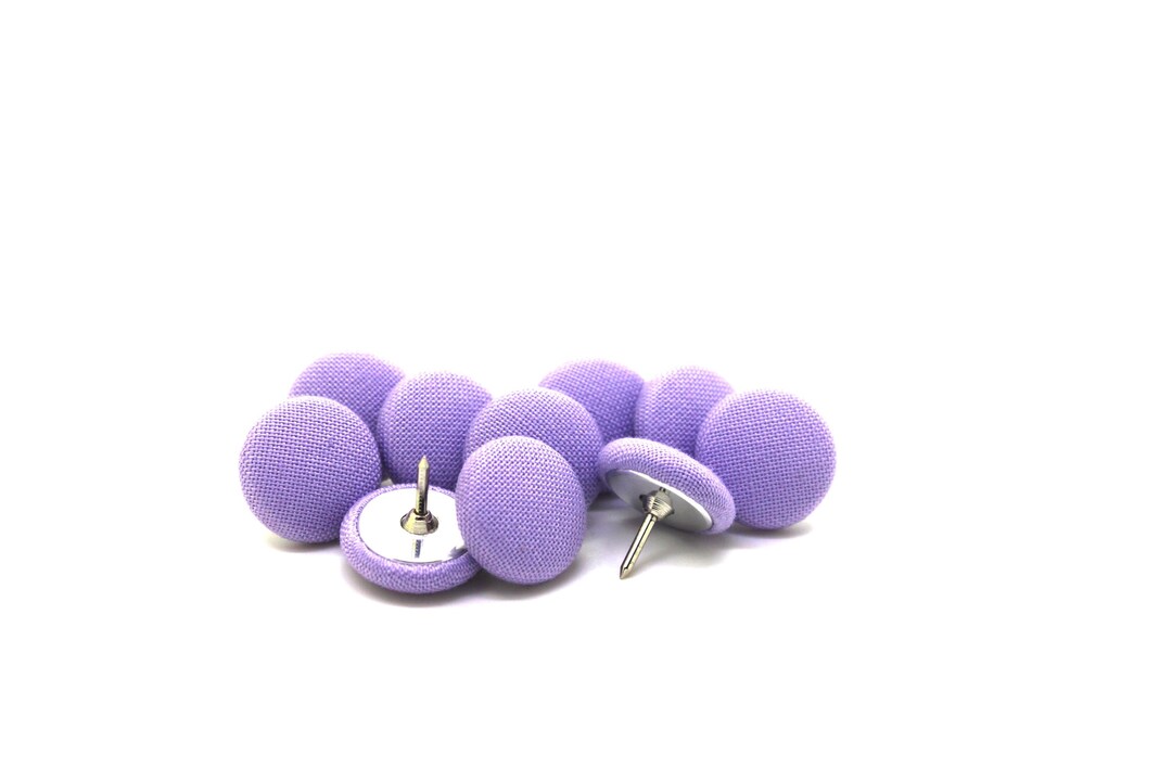 Light Purple Fabric Push Pins, Cork Board Thumb Tacks (set of 10) - Etsy
