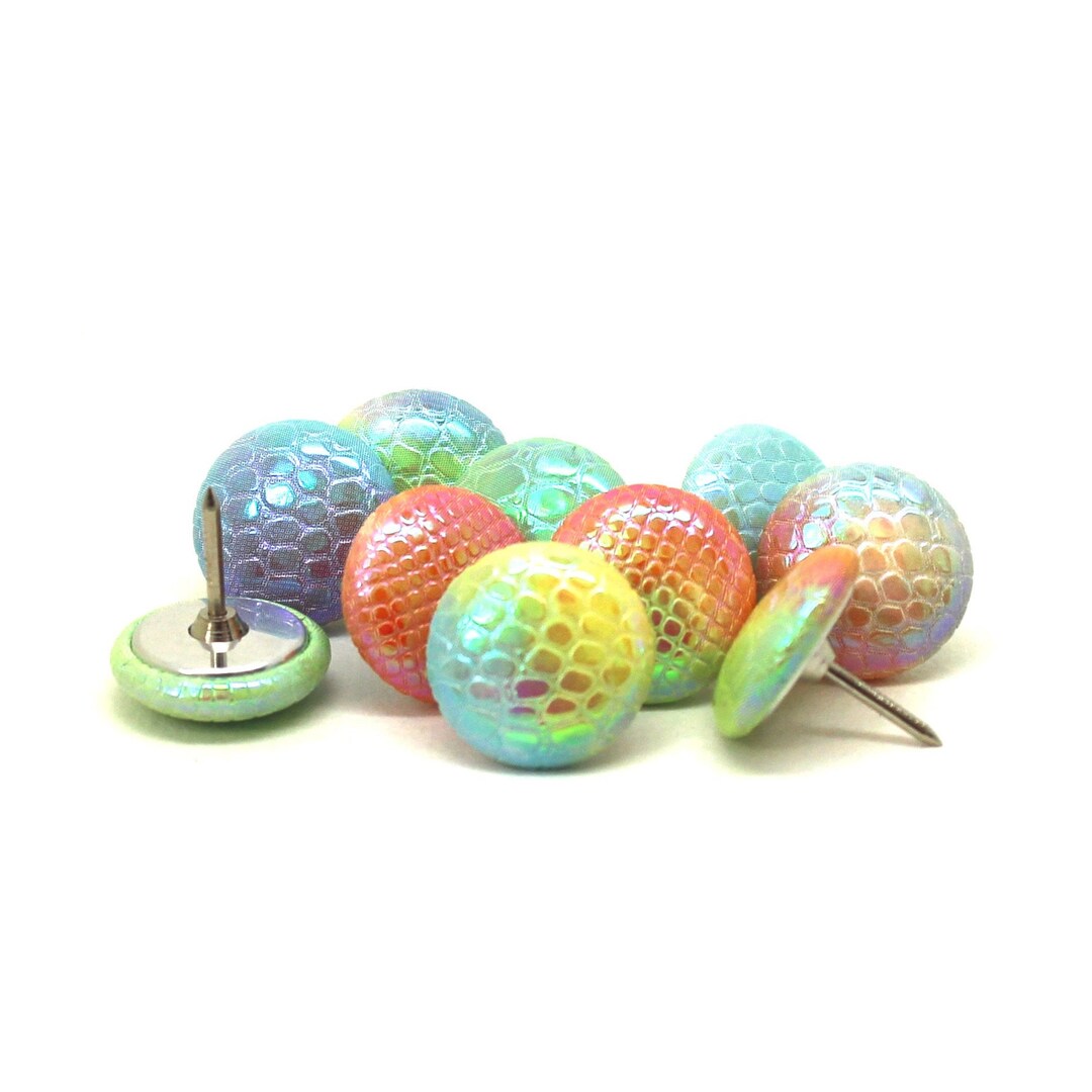 Rainbow Snakeskin Push Pins, Dragon Skin Push Pins, Faux Leather Push ...
