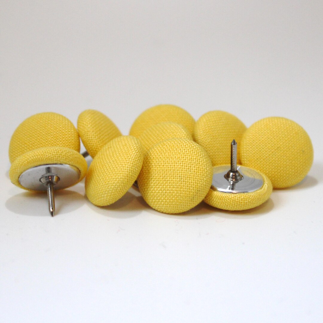 10 Canary Yellow Push Pins, Yellow Cork Board Pins, Canary Yellow ...