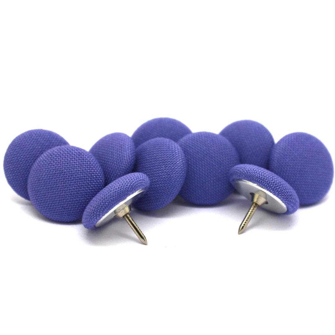 Purple Fabric Push Pins, Kona Cotton, Set of 10 - Etsy