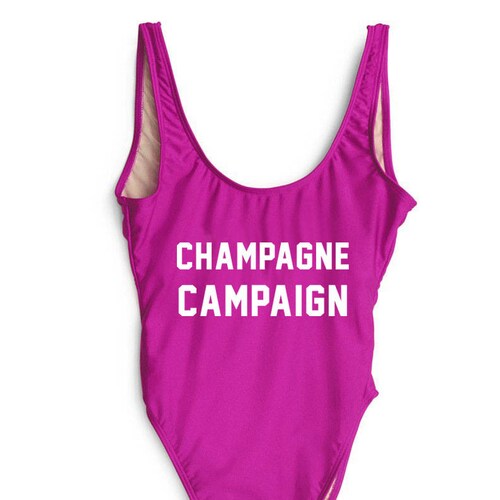 Champagne Swimsuit. Bachelorette Bathing Suit. Bachelorette - Etsy