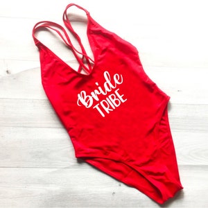 Bride Tribe Swim. Beach Party. Bride Squad Swimsuit. Bachelorette ...