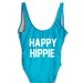 Happy Hippie Bathing Suit. Bachelorette Swimsuit. One Piece. | Etsy