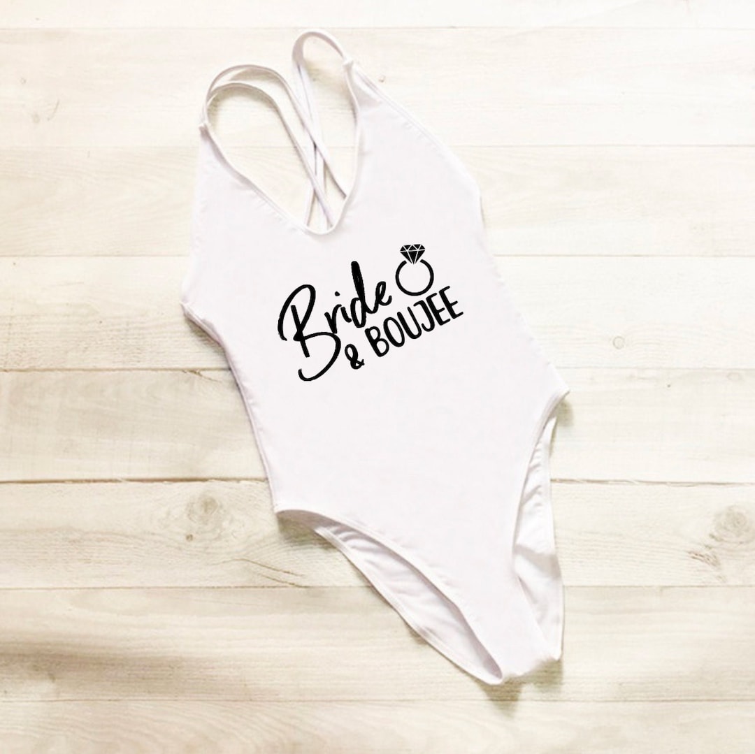 Bride And Boujee Swimsuit Bridal Party Swim Bachelorette Swim 3621
