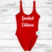 Custom Text Swimsuit. Bathing Suit. Swimsuit. Beach Party Swimsuit ...