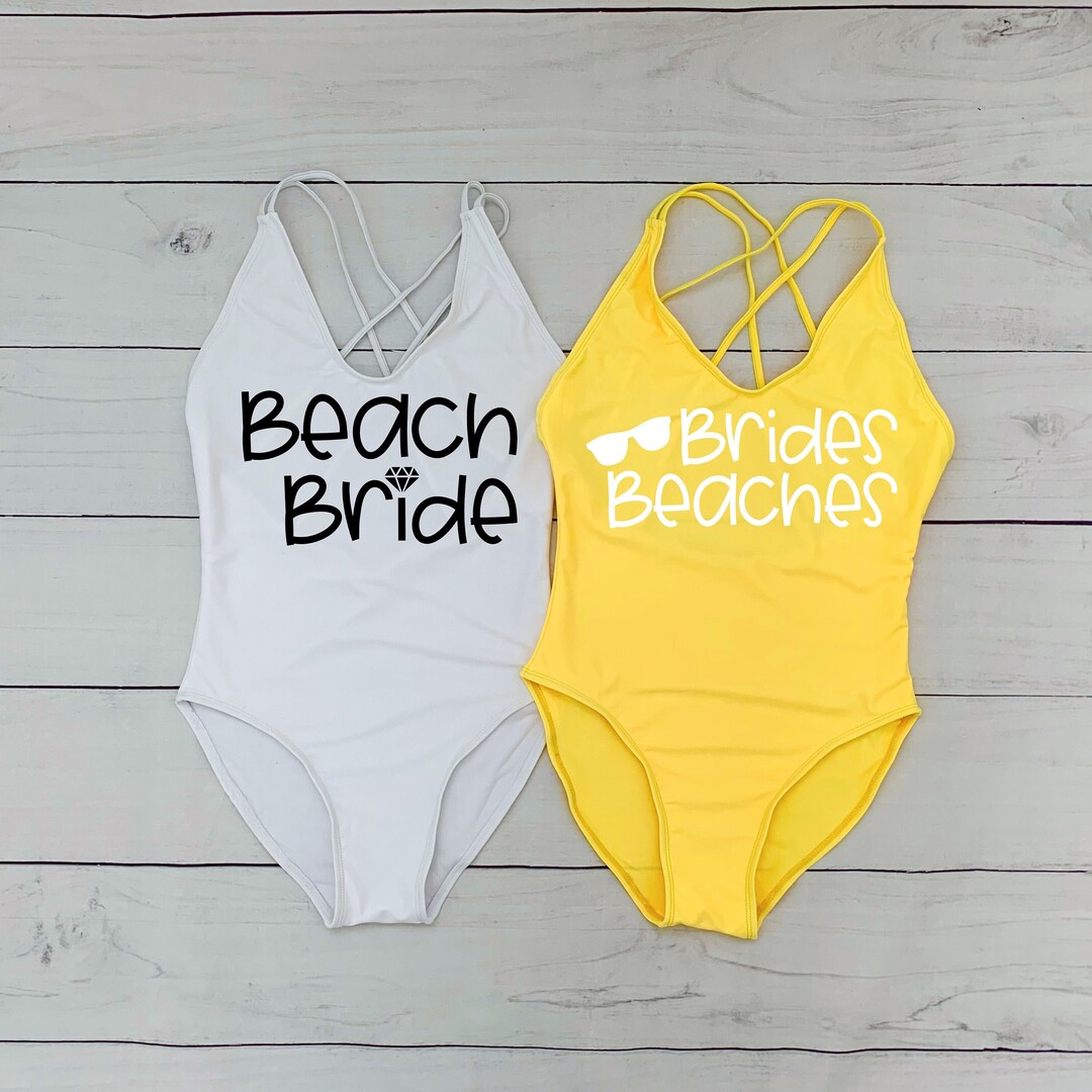 Beach Bride Swimsuit, Bachelorette Swimsuit, Bridal Swimsuit Gifts, One ...