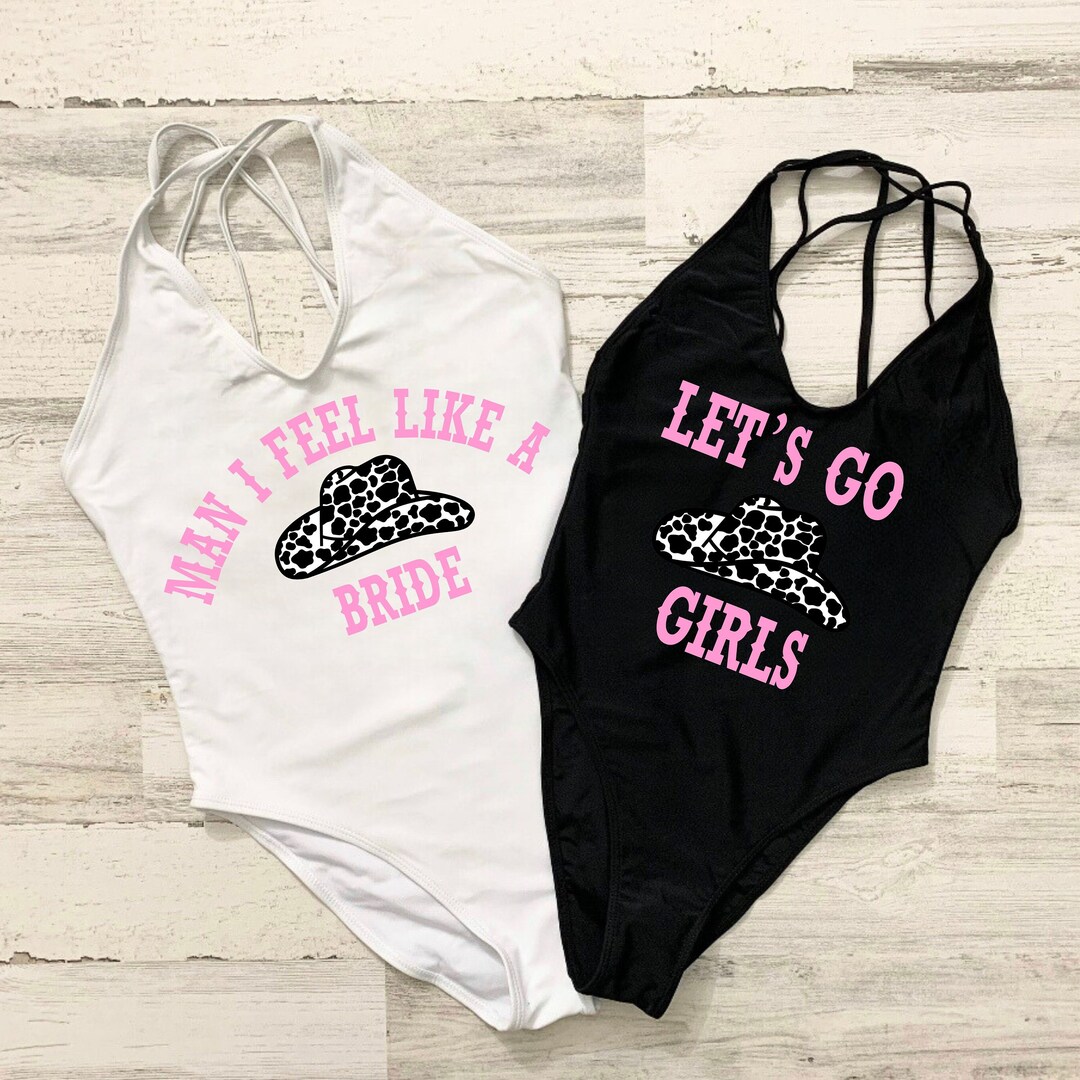 Let's Go Girls Swimsuit, Bachelorette Swimsuit, Bride Swimsuit, One ...