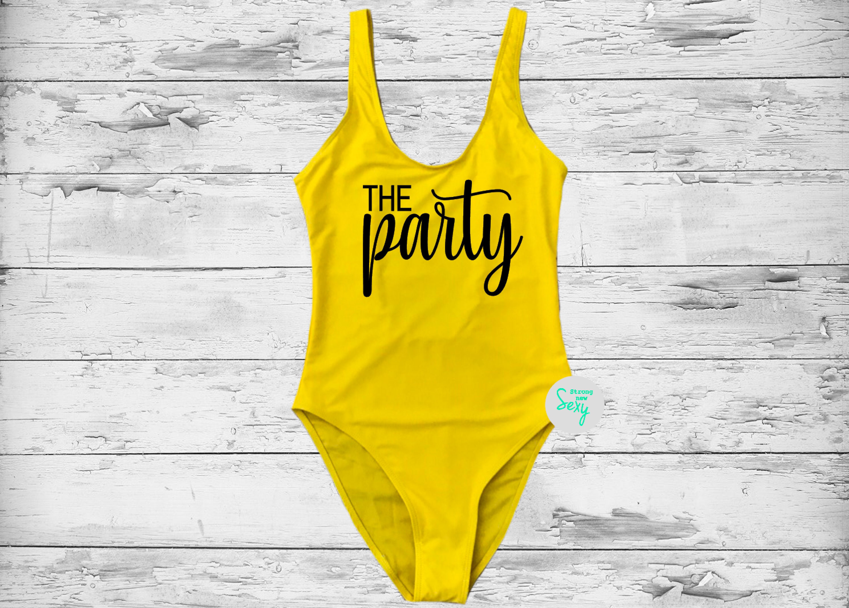 The Party Swimsuit. Bachelorette Bathing Suit. Wife Of The | Etsy