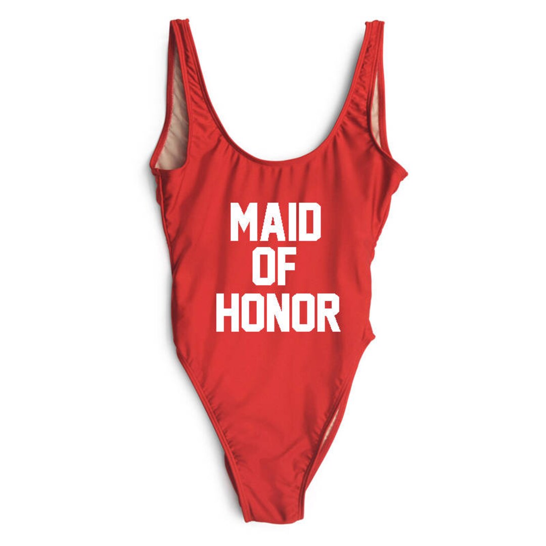 Maid Of Honor Swimwear Bride Swim Maid Of Honor Bathing Etsy