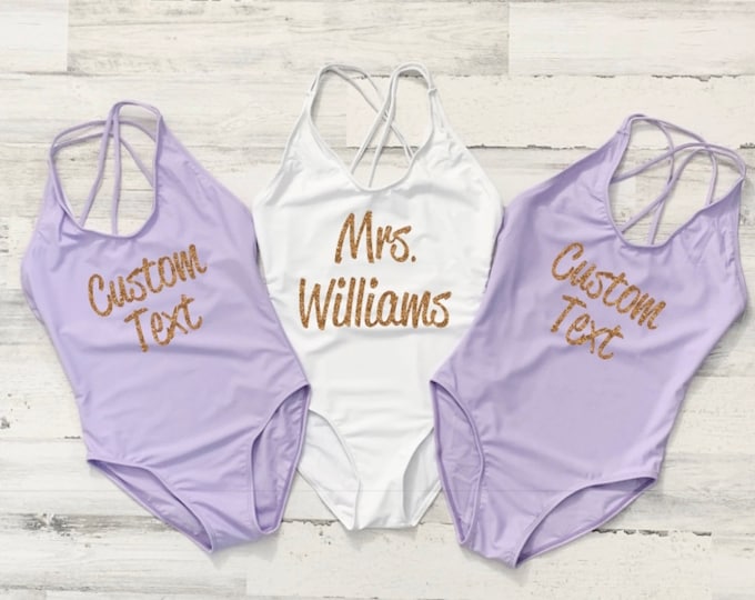 Custom Swimsuit - Custom Birthday Swimsuit - Bride Swimwear - Custom ...
