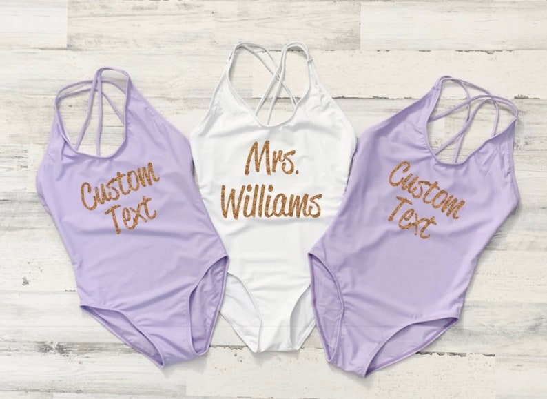 Customized Swimsuit Bachelorette Swim Custom Swimsuit Mrs - Etsy