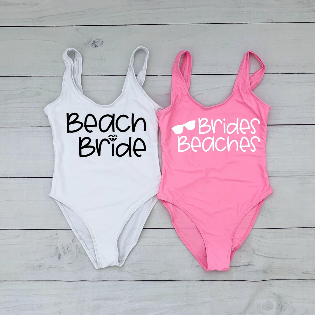 Brides Beaches Swimsuit, Squad Swim, Bridesmaids Swimsuit, Beach Bride ...