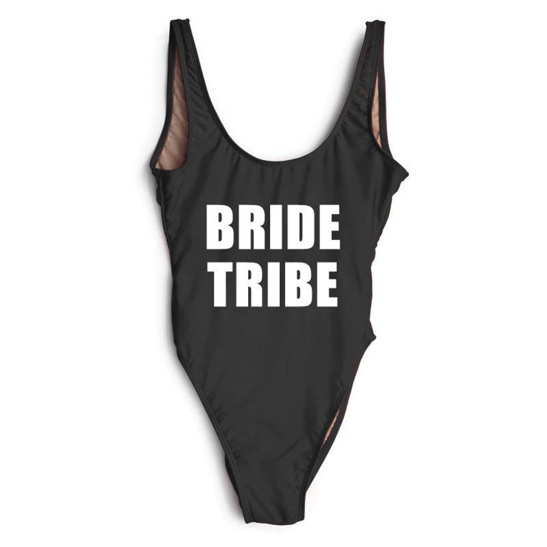 Bride Tribe Swimsuit Bachelorette Bathing Suit Bride Squad Etsy