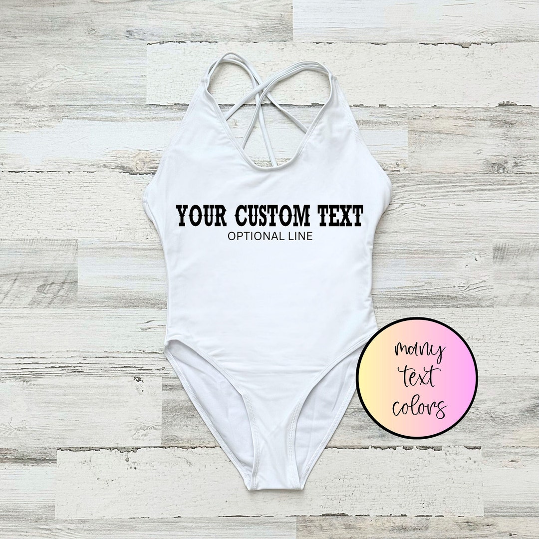 Personalized Swimsuit Custom Vacation Swimsuit Custom Text Swimsuit ...