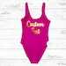 Custom Text Personalized Swimwear. Bachelorette Swimsuit. S. M. L. XL ...