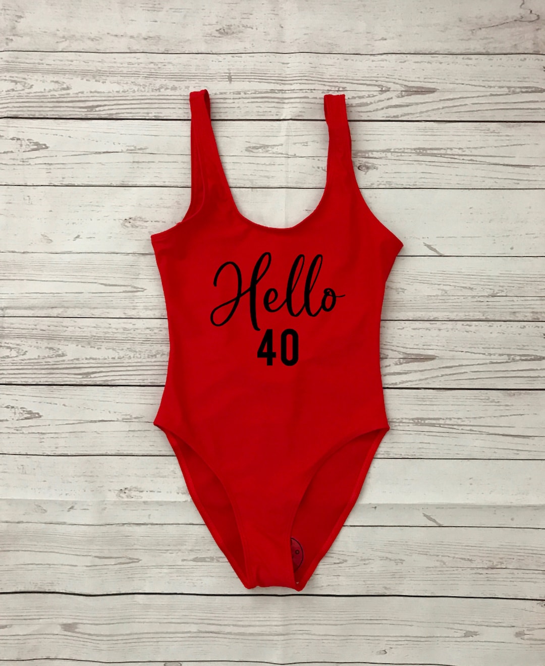 Birthday Hello 40. Birthday Swimwear. Birthday Swim. Beach Bathing Suit ...