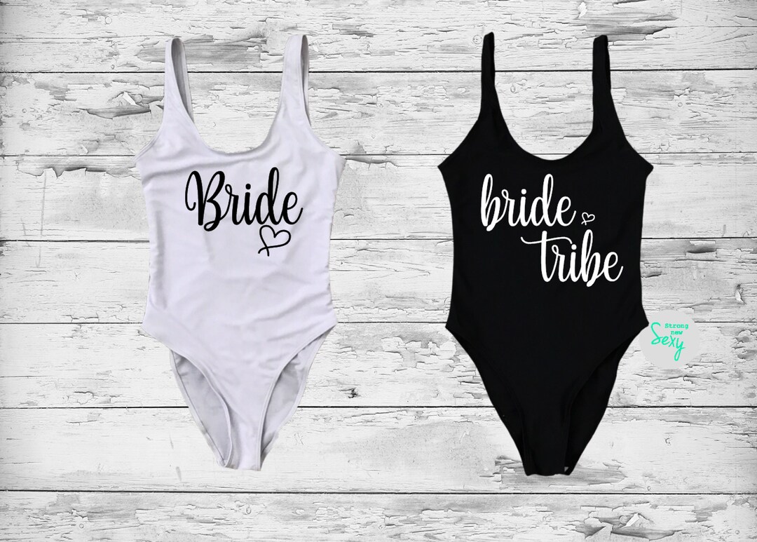 Bride Swimsuit. Bach Babe Bathing Suit. Squad. Bride Tribe ...