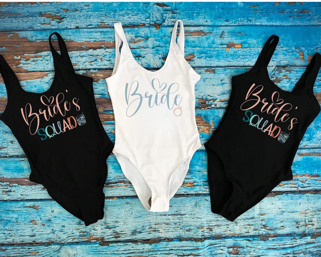 Bride Tribe Swimwear , One Piece Swimsuit, Bride Swimsuit, Bachelorette ...