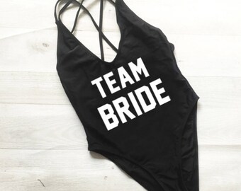 Team Bride Swimwear. Bachelorette Bathing Suit. Bride Swim | Etsy