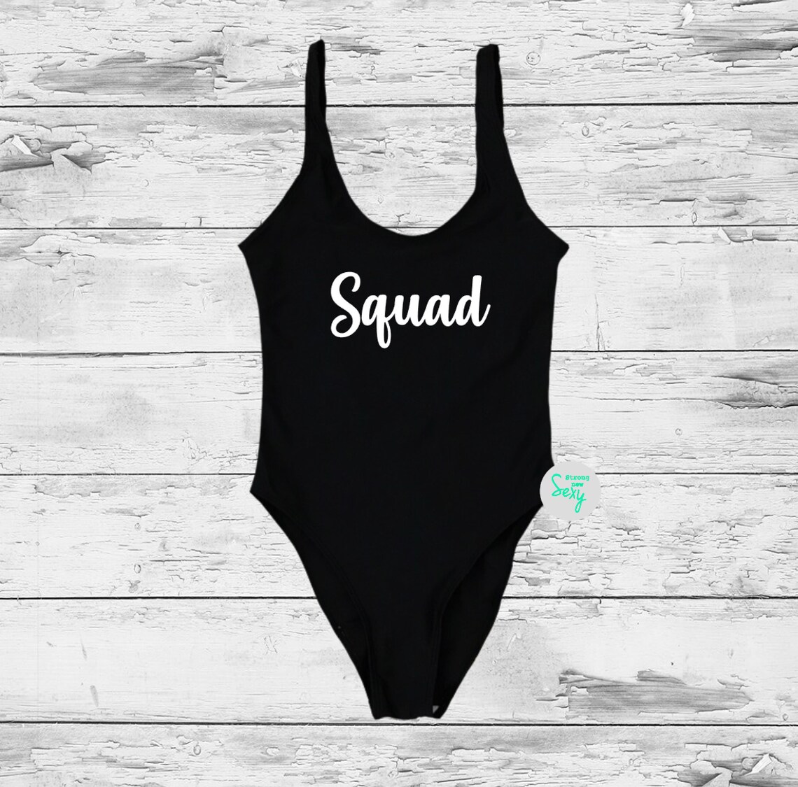 Squad Swim Bachelorette Swimsuit One Piece Swimsuit Etsy