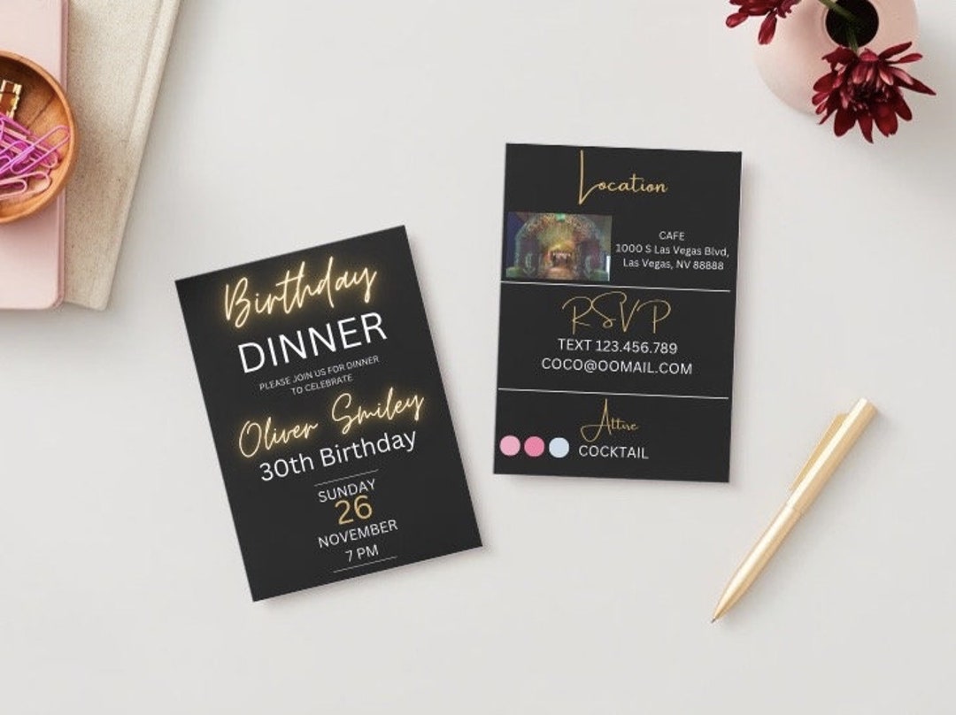 Digital Birthday Invitation.digital Party Invite .surprise Birthday ...