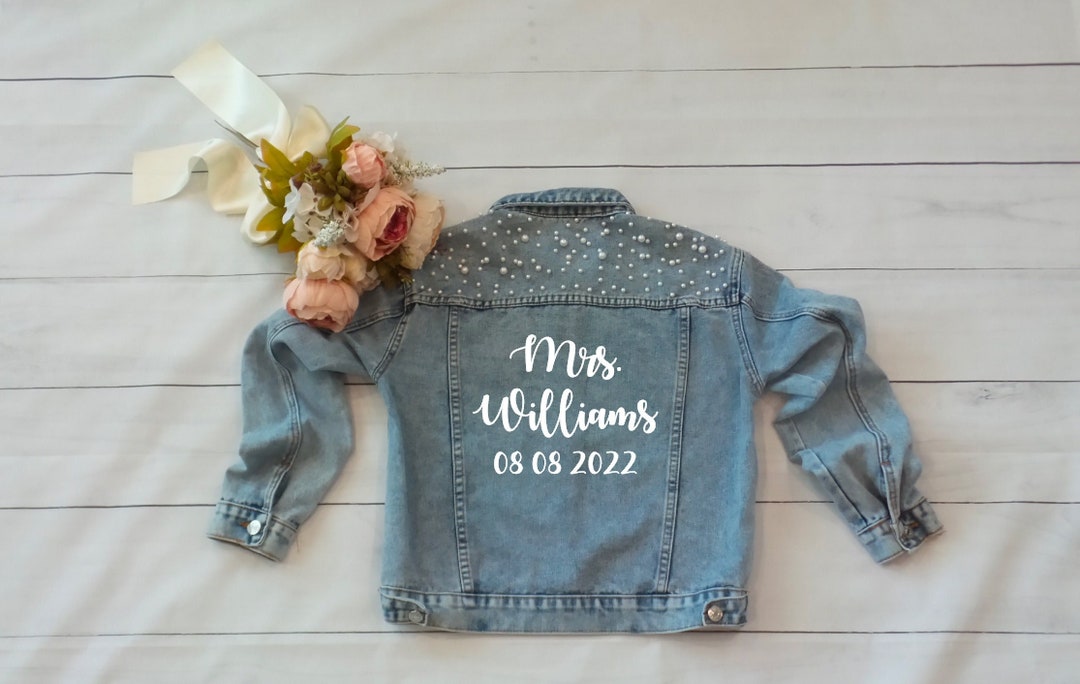 Mrs Jean Jacket Bridal Jean Jacket Bride Gift Mrs Denim - Etsy