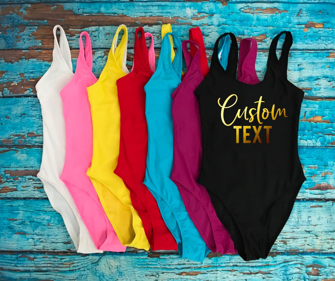 Personalized Swimwear. Bathing Suit. 022821-9 Bride Swimsuit ...
