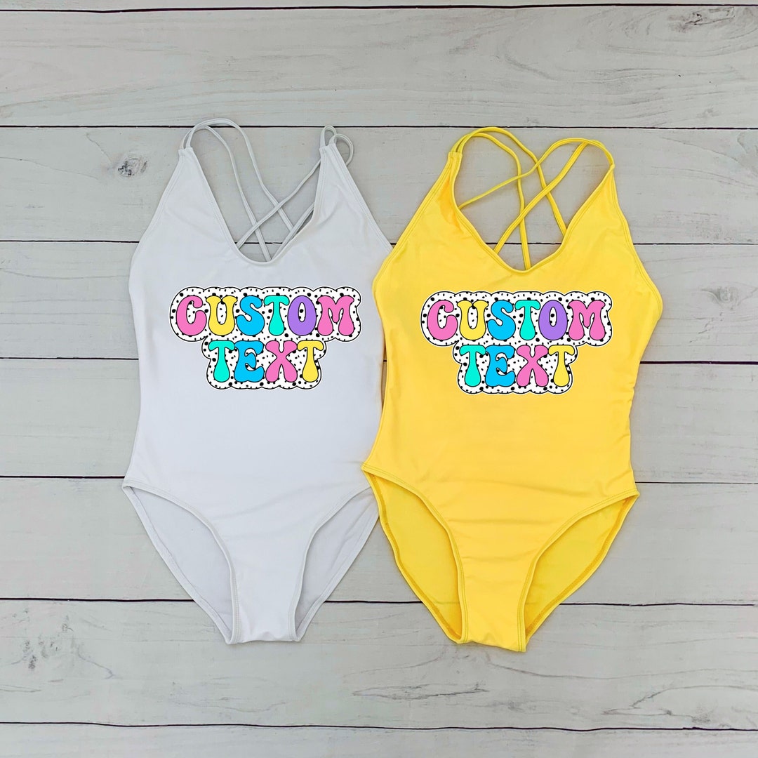Personalized Swimsuit, Bachelorette Bathing Suit, Bride Swimsuit ...