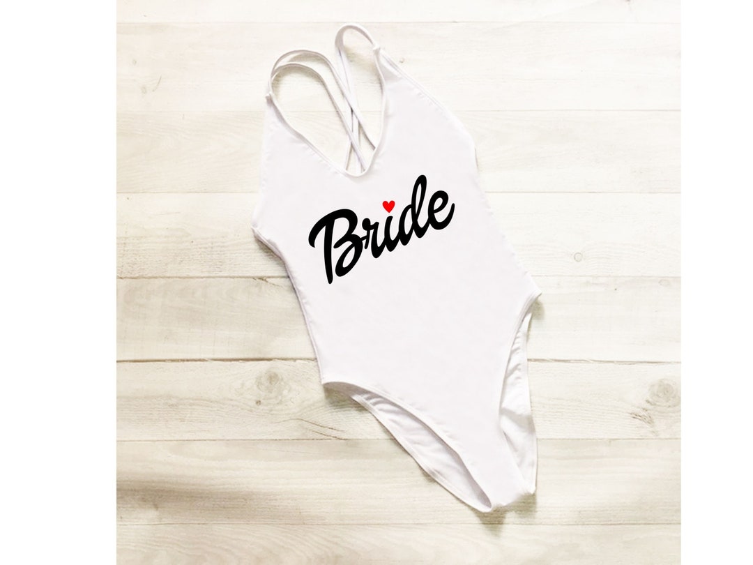 One Piece Swimsuit. Bride Bathing Suit. Honeymoon Swimwear. Barbie ...